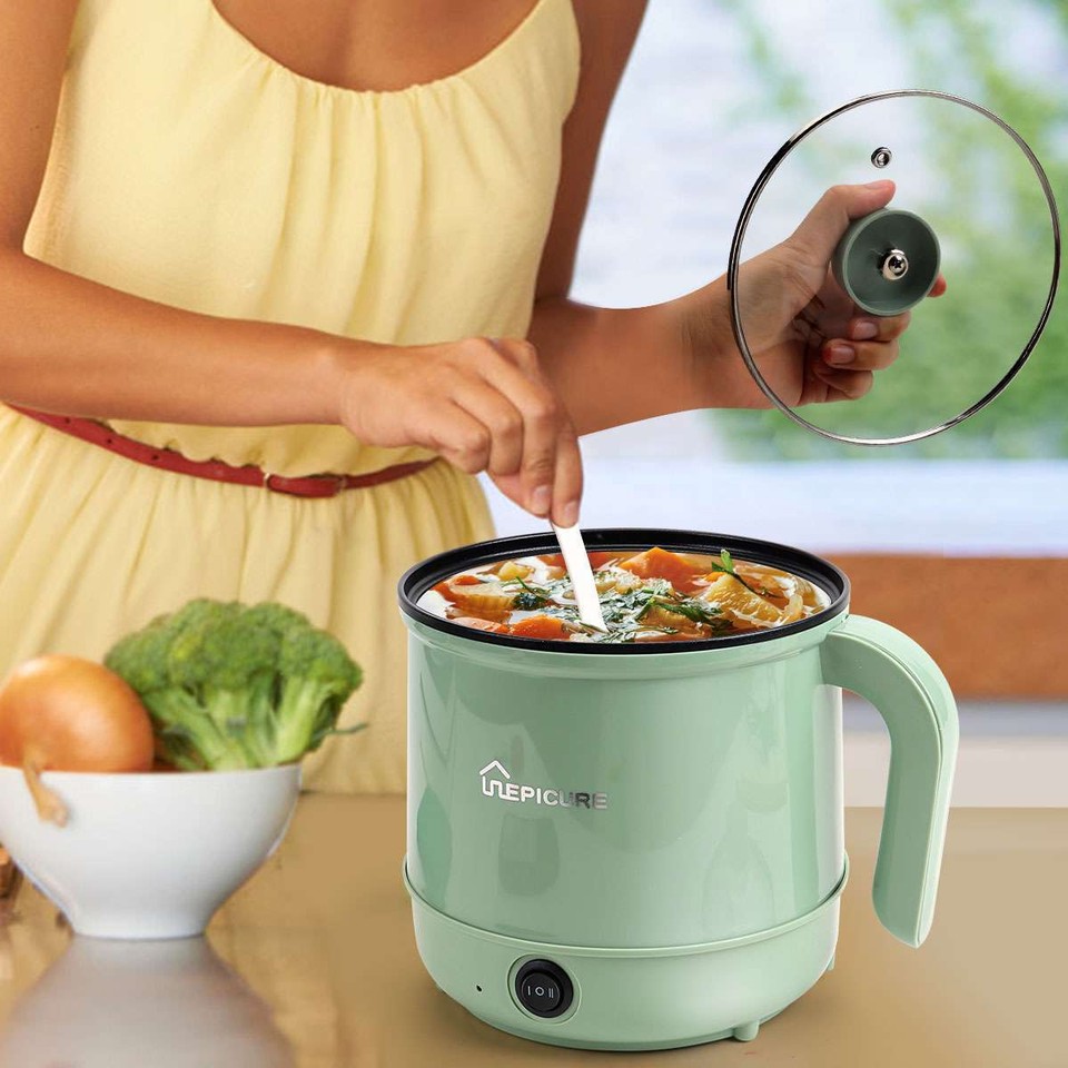 Multi-Function Electric Cooker,Mini Speed Food Pot, Non-Stick Pot ...