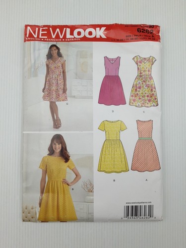 New Look Sewing Pattern 6262 Women's Dress 4 styles Size 10-22 Vint 04 ...