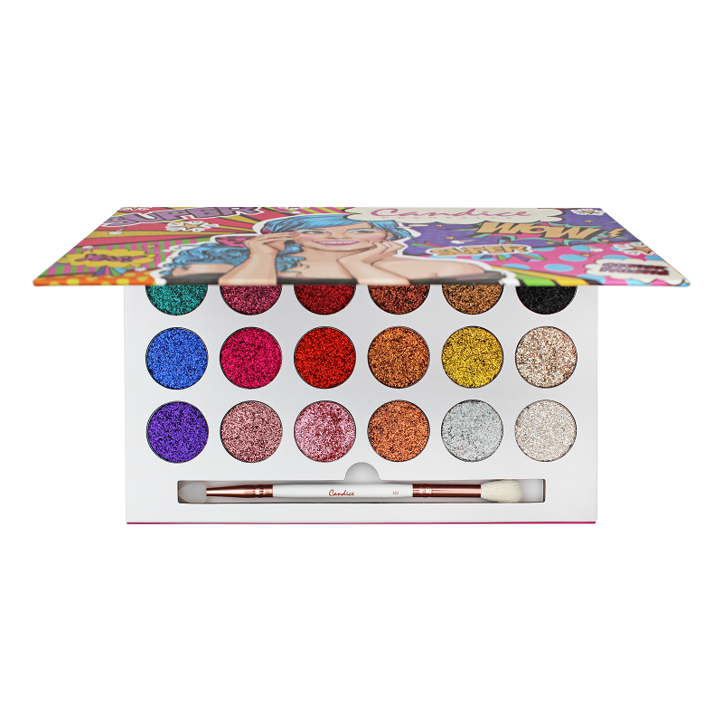 Candice Cosmetics Pressed Glitter Eyeshadow Palette 18 Colors for sale ...