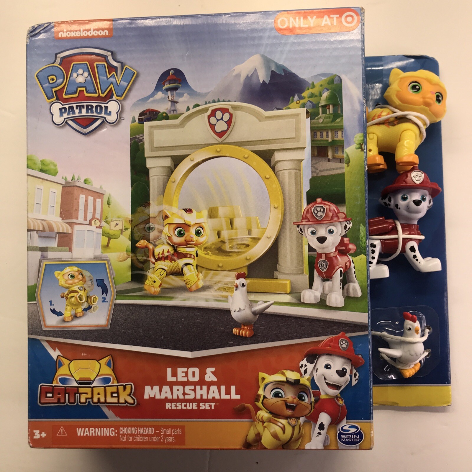 Paw Patrol Cat Pack LEO, MARSHALL and CHICKALETTA Rescue Figure Set ...