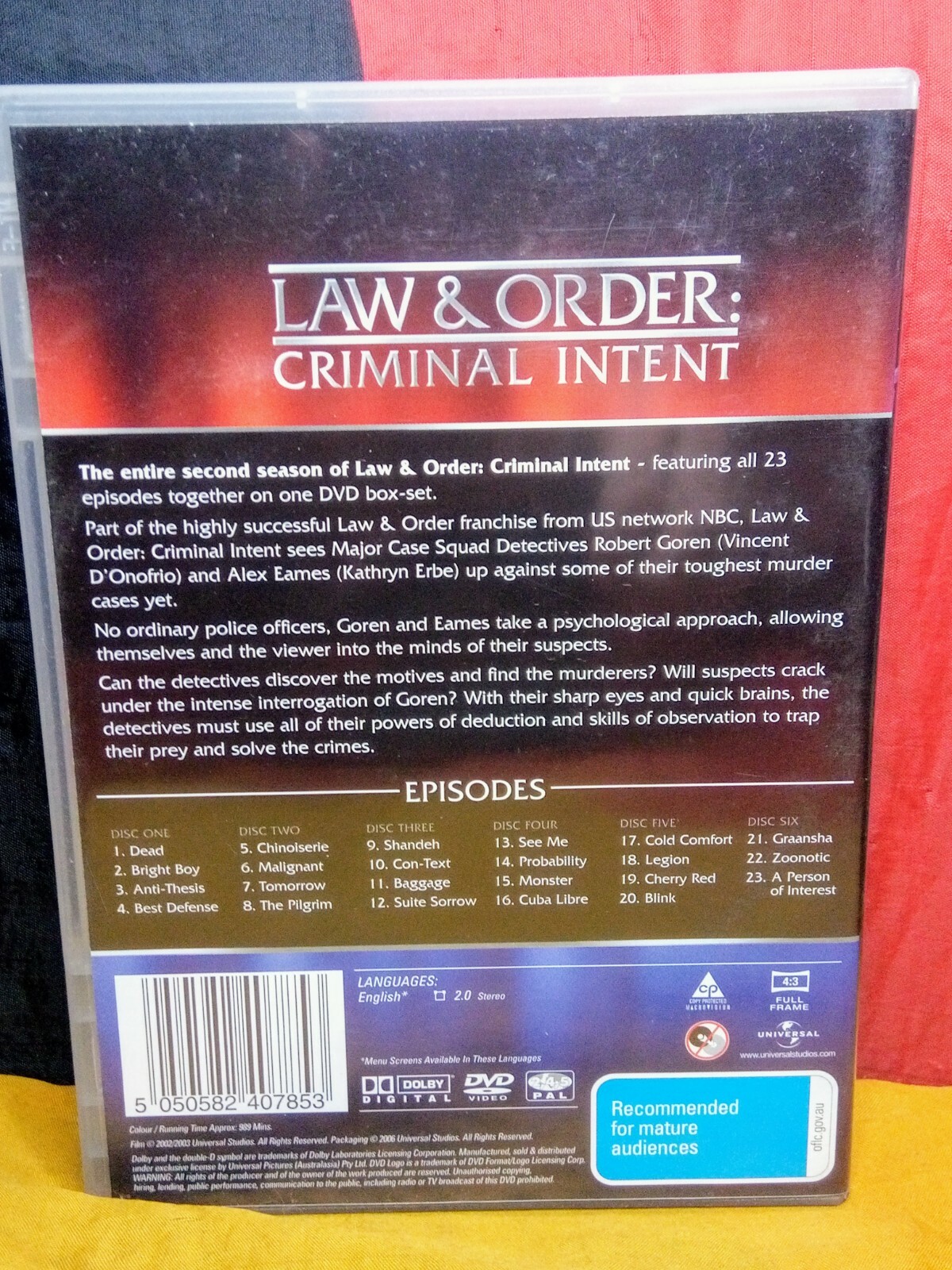 Law & Order - Criminal Intent : Season 2 (DVD, 2006, R4, 6-Disc Set ...