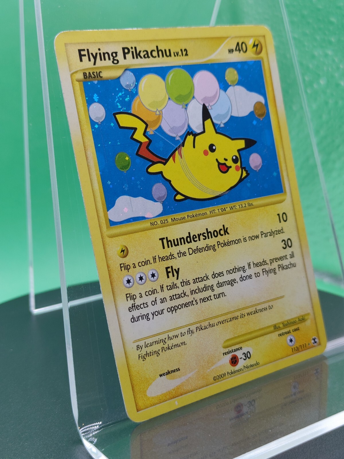 * Swirl Flying Pikachu 113/111 Platinum Rising Rivals Secret Rare Holo ...