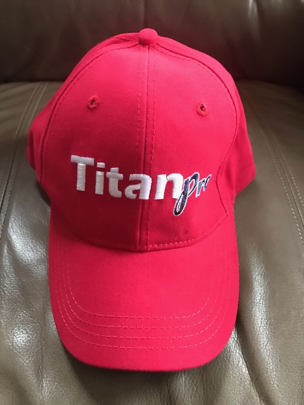 Titan Pro Baseball Cap New Red 1 Size Fits All Adjustable Back | eBay