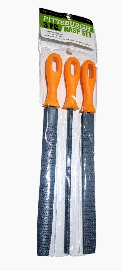Pittsburgh Rasp File Set 3pc Orange color.-High Carbon Alloy Steel | eBay