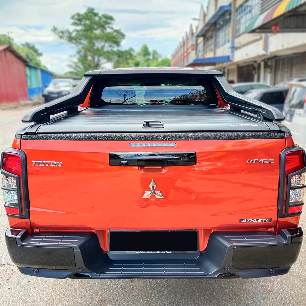 For Mitsubishi Triton MR Tailgate Protector Rear Cap Cover Guard Black ...