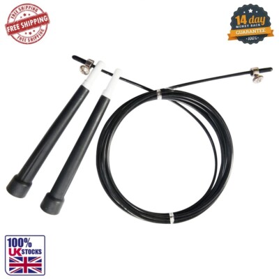 Skipping Rope,Jumping Rope,Speed Cable Adjustable Boxing Fitness Black ...