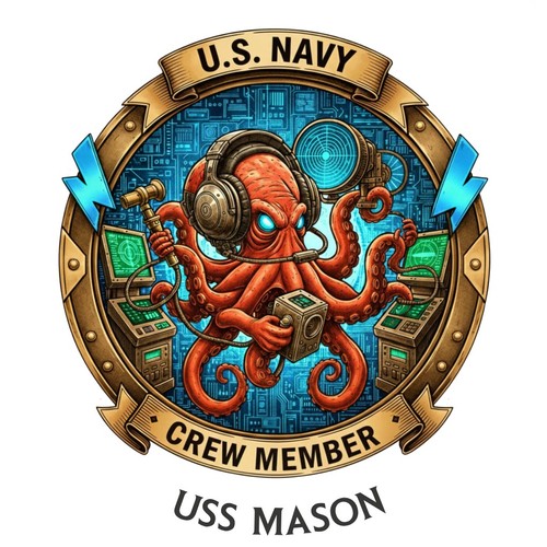 USS Mason Crew Member DDG Destroyer Navy Pride USN Veteran Gift 4 ...