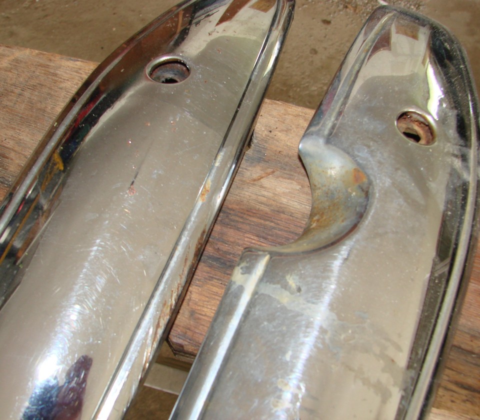 CHROME MUFFLER GUARDS SET left right ----- 1977 HONDA GOLDWING GL1000 ...