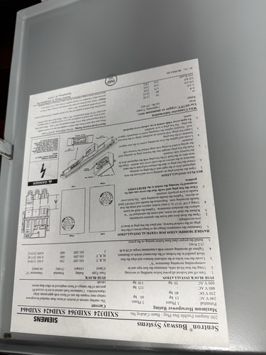 SIEMENS SXID4240, 200 Amp, 600 Volt, 3PH 4W, Bus Plug, sentron busway ...