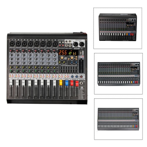 5Core Audio Mixer 8 Channel DJ Soundboard USB Interface Bluetooth XLR ...