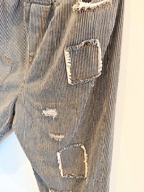 Jaded Gypsy Jeans L XL Black Cream Striped Elastic Waist Distressed ...