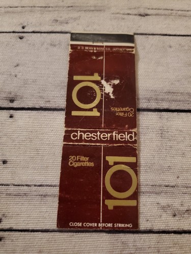 Vintage Matchbook Chesterfield Cigarettes 101 70's 12 | eBay
