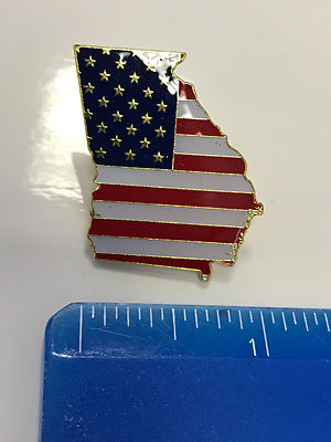 Georgia State Lapel Pin GA US Flag American USA Patriot Politics | eBay