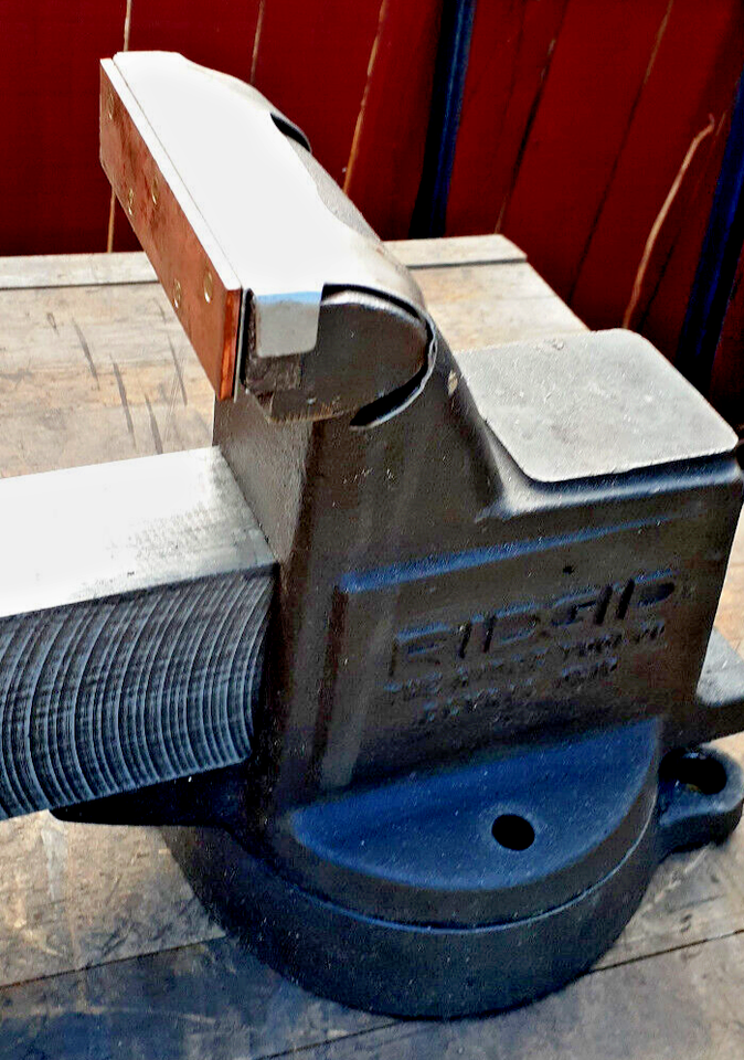 Ridgid Bench Vise Jaw Covers Caps Pair 3" Soft Copper face steel hold ...