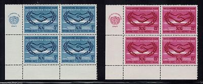 United Nations 1965 Inscription UN Block Stamp Scott #143-44 CO ...