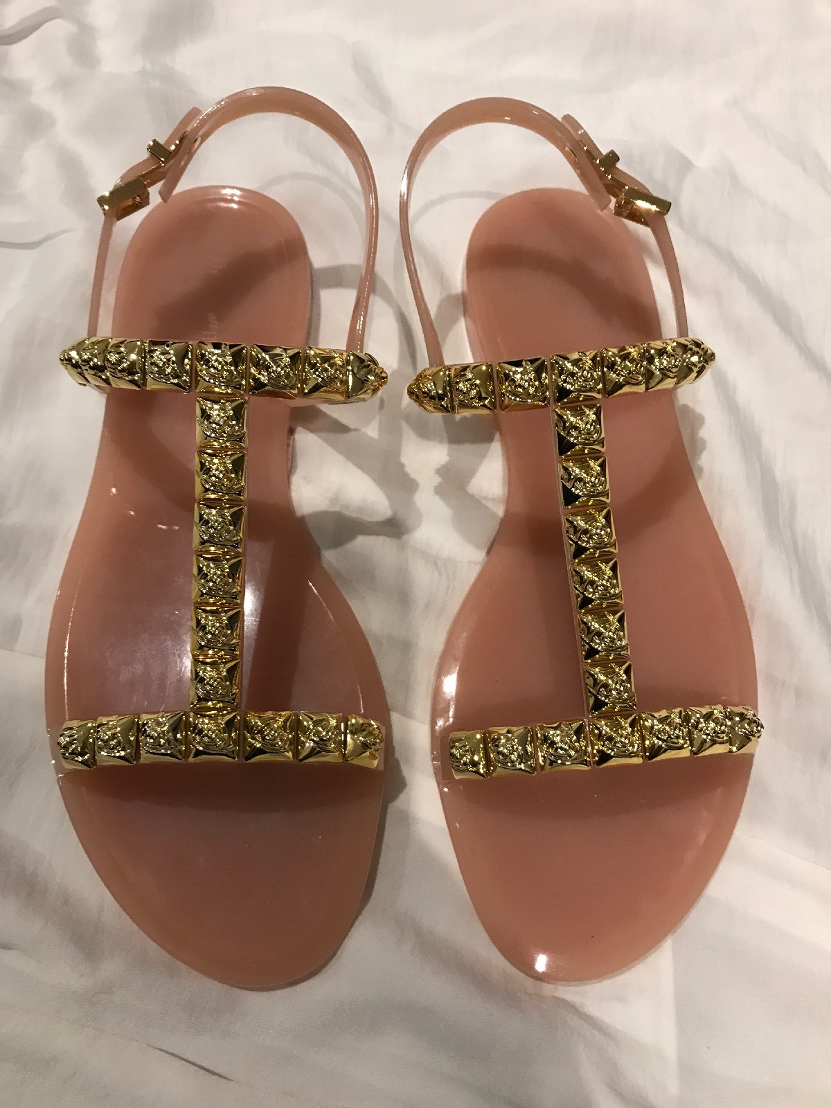 $235 Stuart Weitzman pink ballet jelly melrose sandals size 7 | eBay