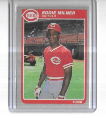 1985 Fleer #541 Eddie Milner Cincinnati Reds | eBay