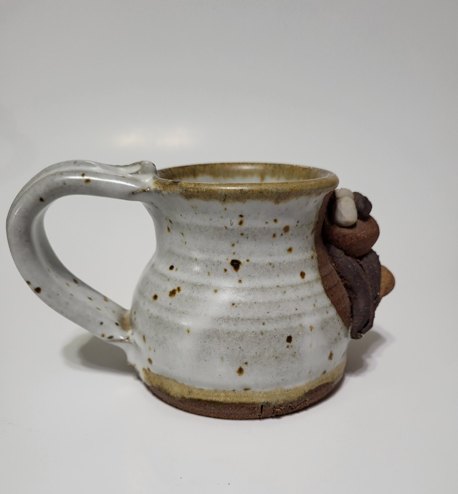 Mahon Made Stoneware Pottery Vintage Ugly Sad 3D Mustache Face Mug Cup ...