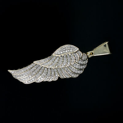 Wing Of An Angel Pendant Necklace Without Diamonds In 10K Yellow Gold ...