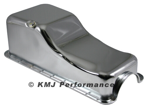 68-78 BBF Ford 429 460 Chrome Oil Pan Front Sump - Stock Capacity Big ...