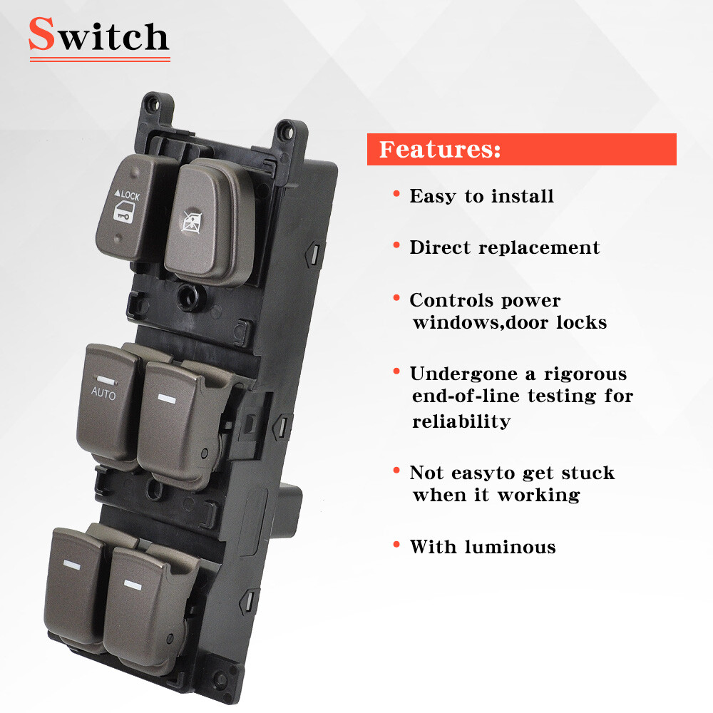 🔥🔥FOR 2009-2010 HYUNDAI SONATA POWER WINDOW MASTER CONTROL SWITCH ...