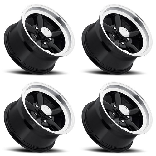 Vision Wheel 141H5873GB0 Set of 4 Black w/ Machined Lip 141 Legend 5 ...