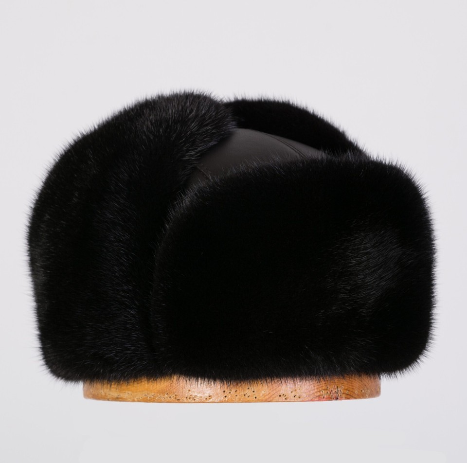 Men's Fur Hat Classic Fur Ushanka Hat Men Real Fur Hat Winter Men Mink ...