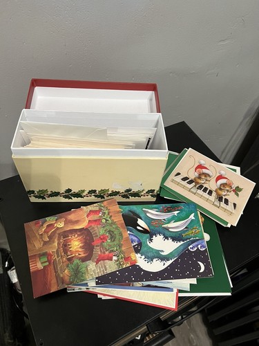 Vintage Paper Magic Huge Assorted Christmas Cards W/ Envelopes & Box | eBay
