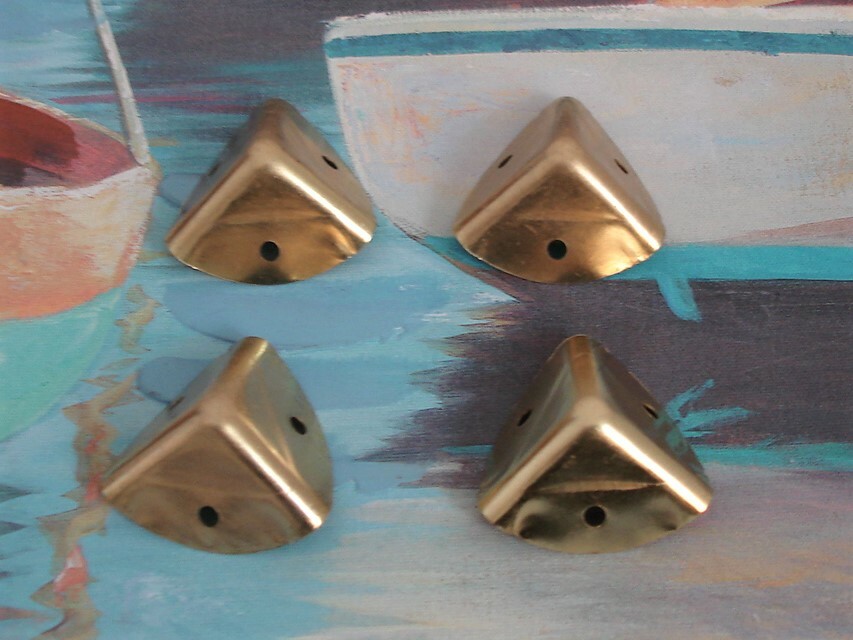 Heavy Duty 4 Metal Corners Replacement for Luggage Trunk Briefcase ...