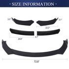 For Toyota 86 GTS Front Bumper Lip Chin Spoiler Splitter Body Kit+Side ...