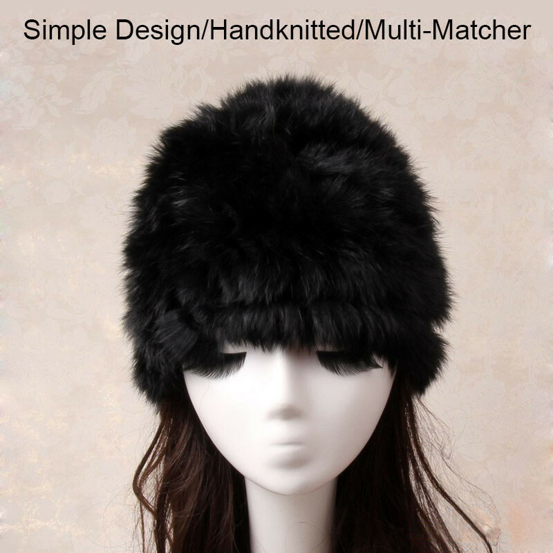 New Designer Style Real Rabbit Fur Beanie Hat winter Choose colour ...