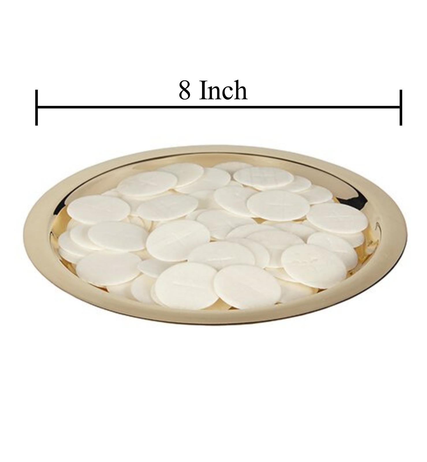 N.G. Brass Communion Host Bowl Paten for Catholic Church Supply, 8 Inch ...