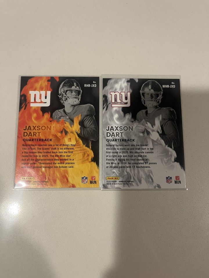 2025 Panini Donruss NFL Red Hot/White Hot Rookie Jaxson Dart RC #RHR ...