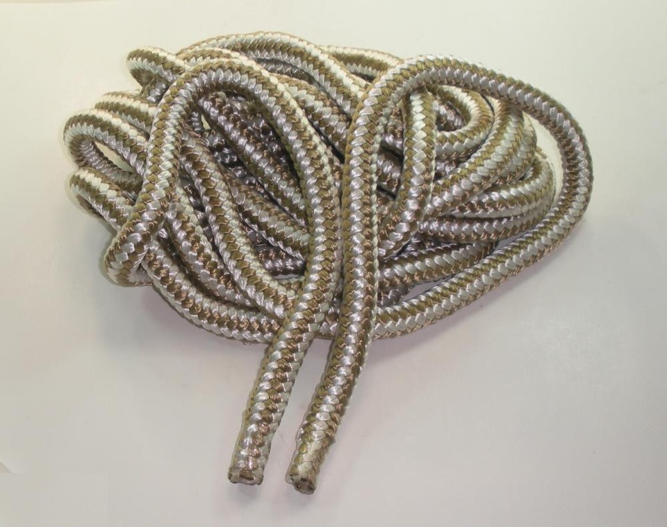 Marine Grade Double Braid Nylon Rope 3/4 x 50 ft Gold for Dock Anchor ...