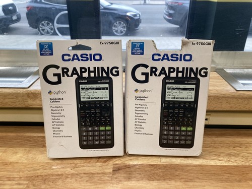 LOT OF 2 New Casio Graphing Calculator FX-9750GIII-CHECK PICS!!!! | eBay