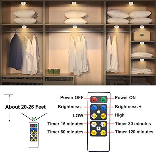 Closet Lights Battery Operated, Push Button, Tap, Press, Touch, LED Puck with | eBay