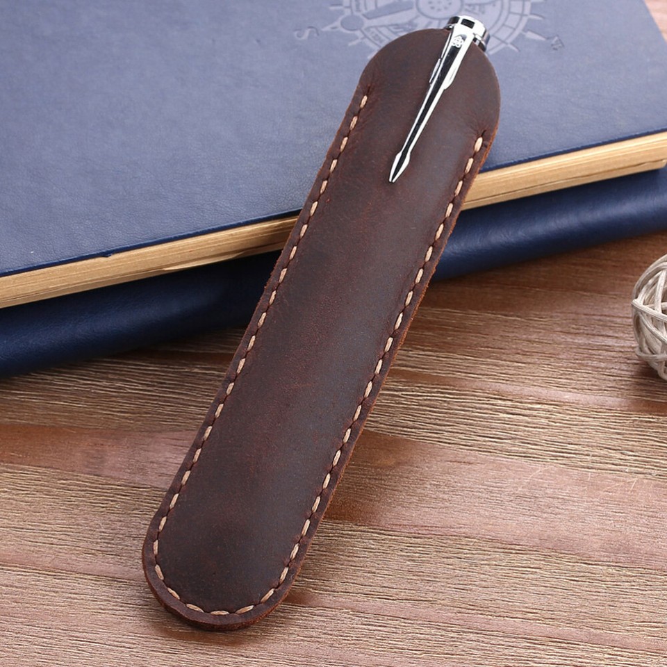 Pen Holder Pens Pouch Leather Pen Case Pen Case Holder Single Pen Case ...