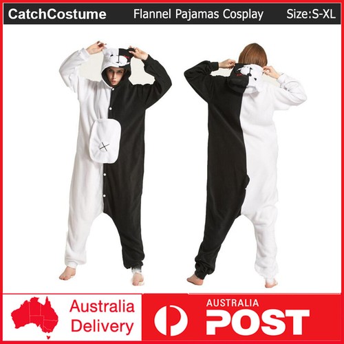 Danganronpa Monokuma Flannel Pajamas Pyjamas Costume Unisex Cute ...