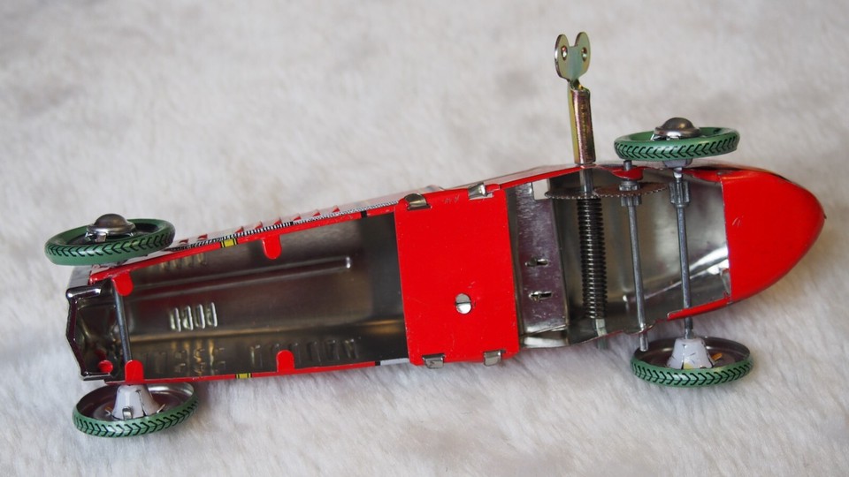 Wind Up Tinplate Tin Plated Toy #2 Racing Sports Car Antique Classic ...