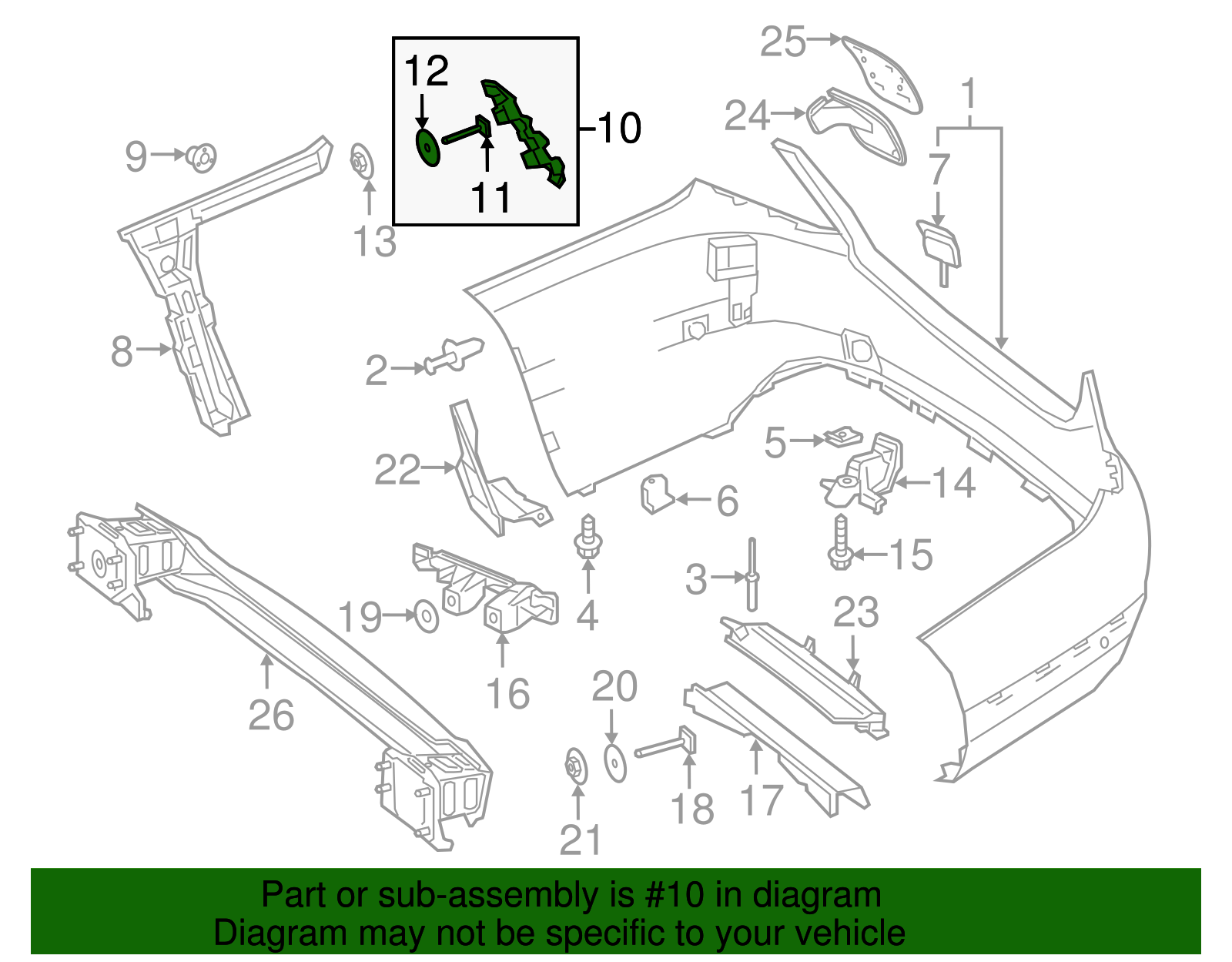 Genuine OEM Bumper Cover Bracket for MERCEDES 2058800603 for sale ...