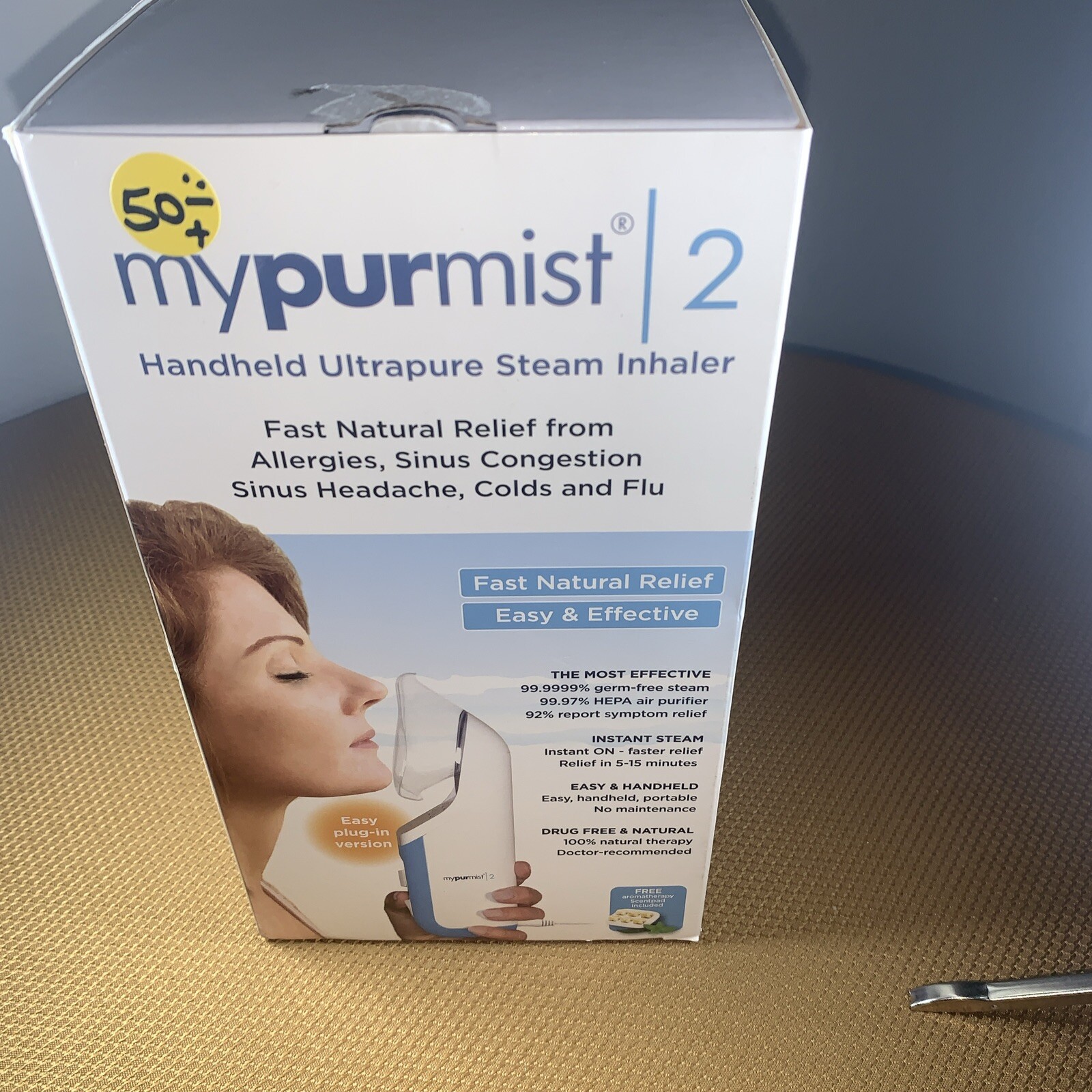 MyPurMist 2 Handheld Ultrapure Sinus Steam Inhaler Kit - MPM2 ...