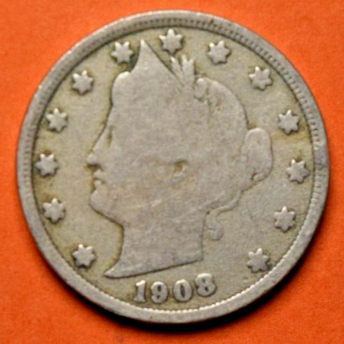 1908 Liberty Head V Nickel ~ G GOOD ~ US Coin 5c Collectible | eBay