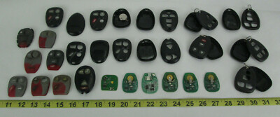 Lot of Misc Remote Key Fobs FOB Buttons Circuit Boards Housing Lock ...