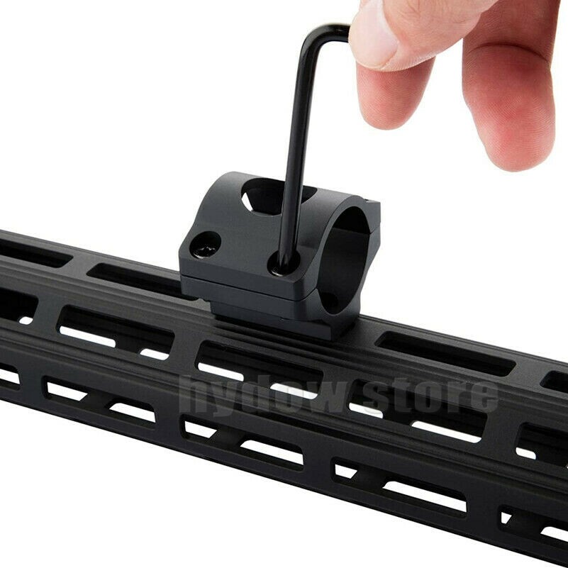 Tactical M-LOK Offset Mount 1" Ring Mount for Flashlight Scope MLOK ...