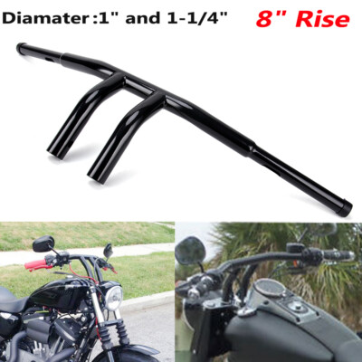 8" Rise Pullback T-Bars Handlebar For Harley Touring Dyna Softail ...