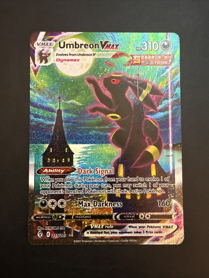 Umbreon VMAX (Alternate Art Secret) 215/203 SWSH07: Evolving Skies Holo ...