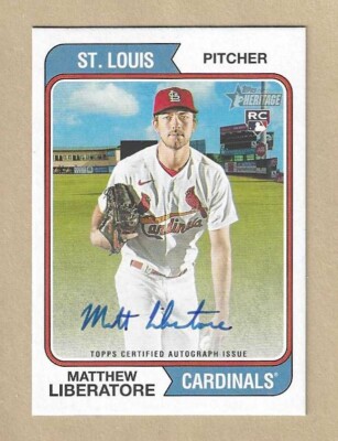 2023 Topps Heritage Matthew Liberatore REAL ONE AUTO Autograph ROA-MLE ...