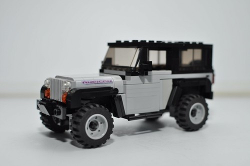 Custom Jeep Rubicon LJ Overlander Silver SUV Model compatible with LEGO ...