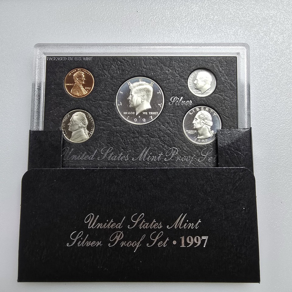 COMPLETE 7 SET RUN, 1992 THRU 1998 SILVER PROOF SETS OGP WITH COA, Lot ...
