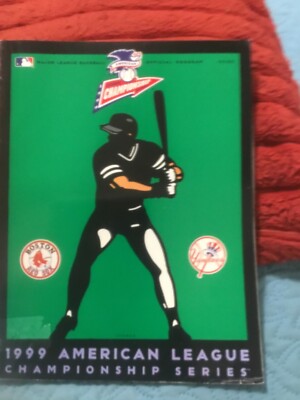 1999 NEW YORK YANKEES, BOSTON RED SOX ALCS OFFICIAL UNSCORED PROGRAM ...